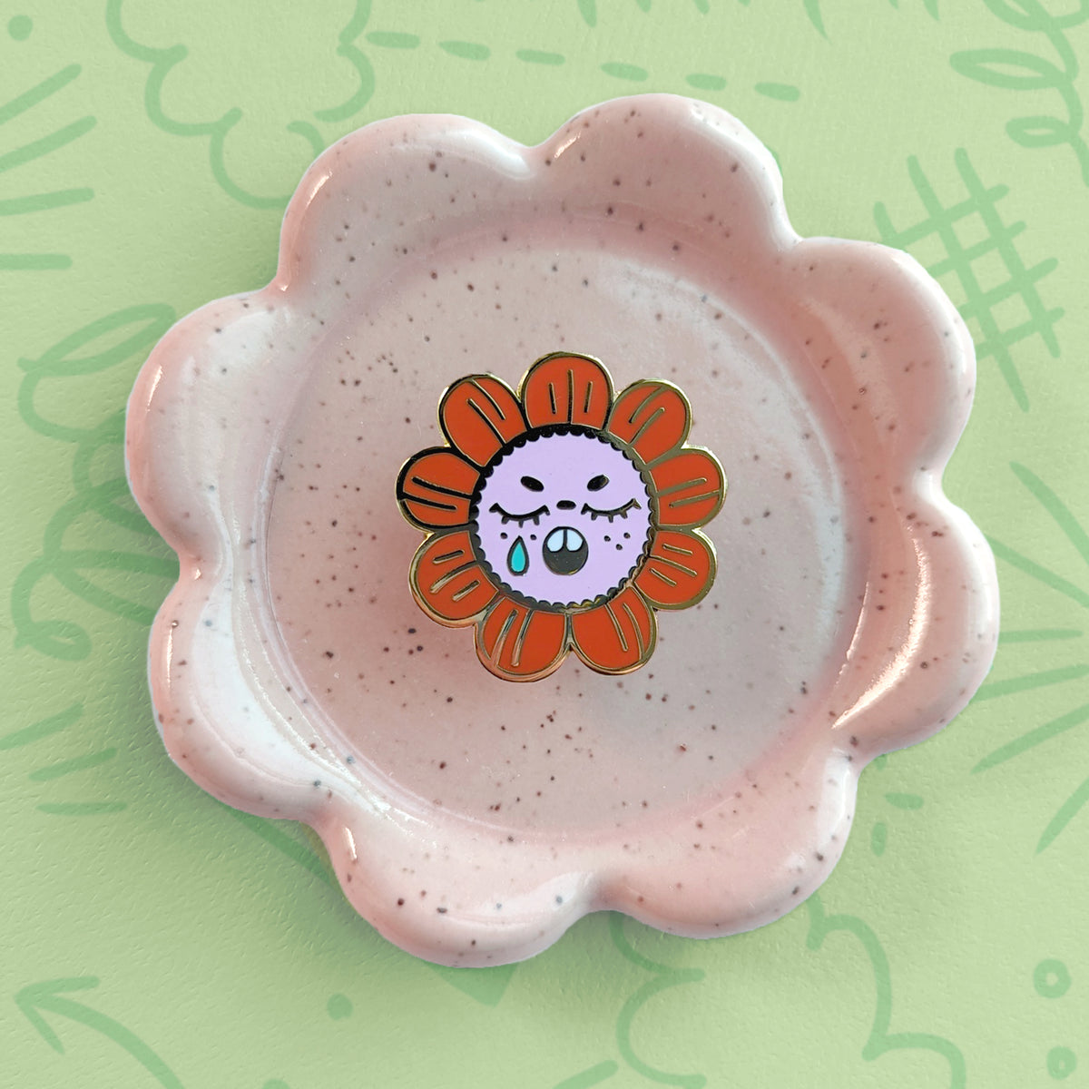 Crybaby Flower Enamel Pin – JOJO & GUN Illustrated Goods